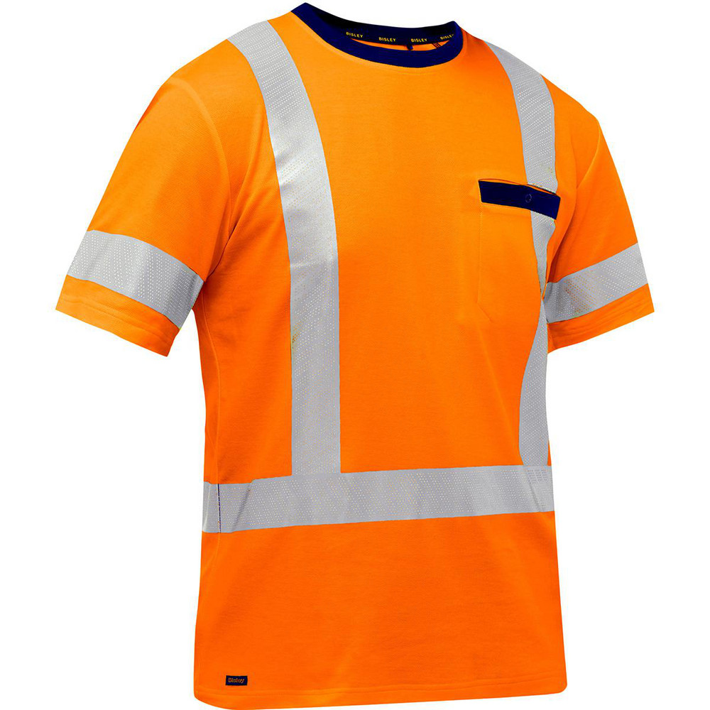 PIP - Work Shirt: Hi-Visibility, Short Sleeve, Small, Cotton ...