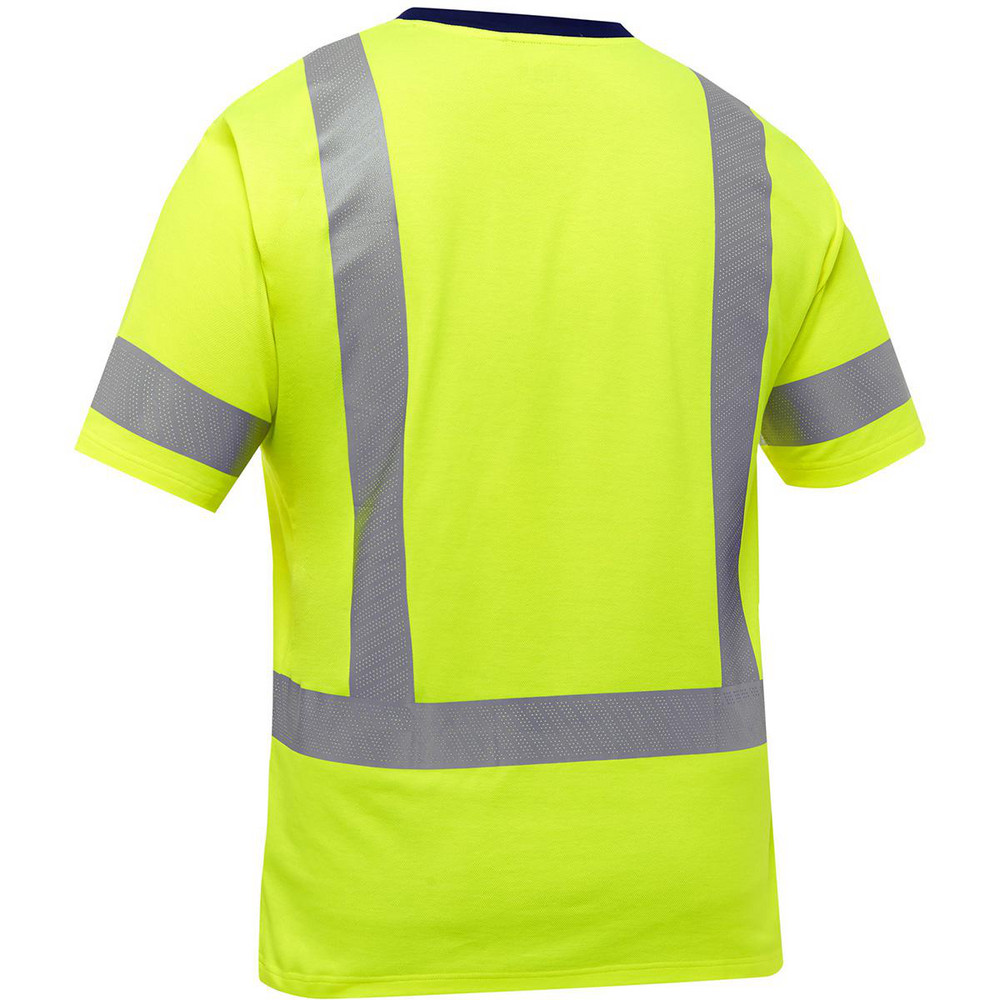 PIP - Work Shirt: Hi-Visibility, Short Sleeve, Large, Cotton ...