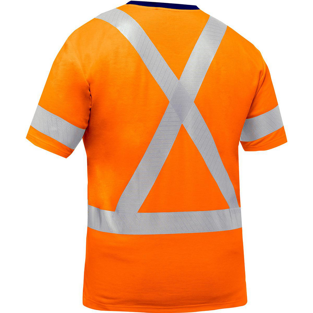 PIP - Work Shirt: Hi-Visibility, Short Sleeve, Large, Cotton ...
