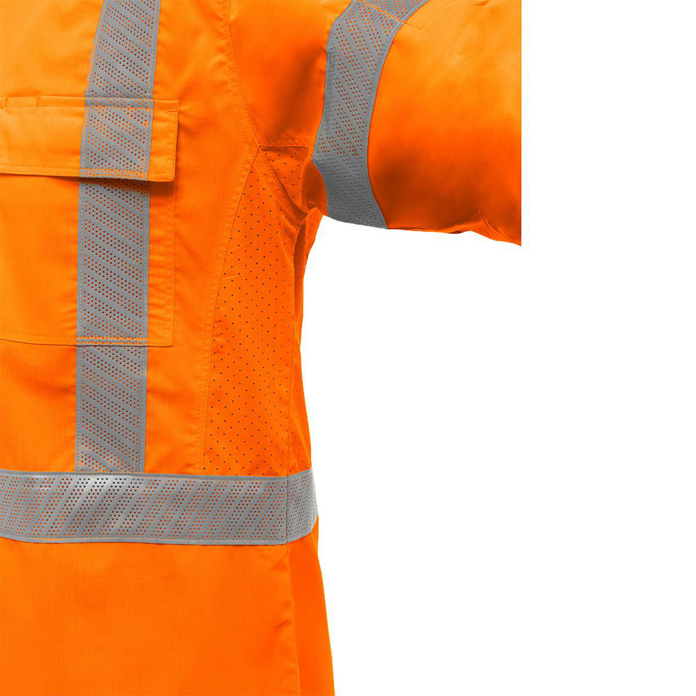 PIP - Work Shirt: Hi-Visibility, Long Sleeve, Small, Cotton & Polyester ...