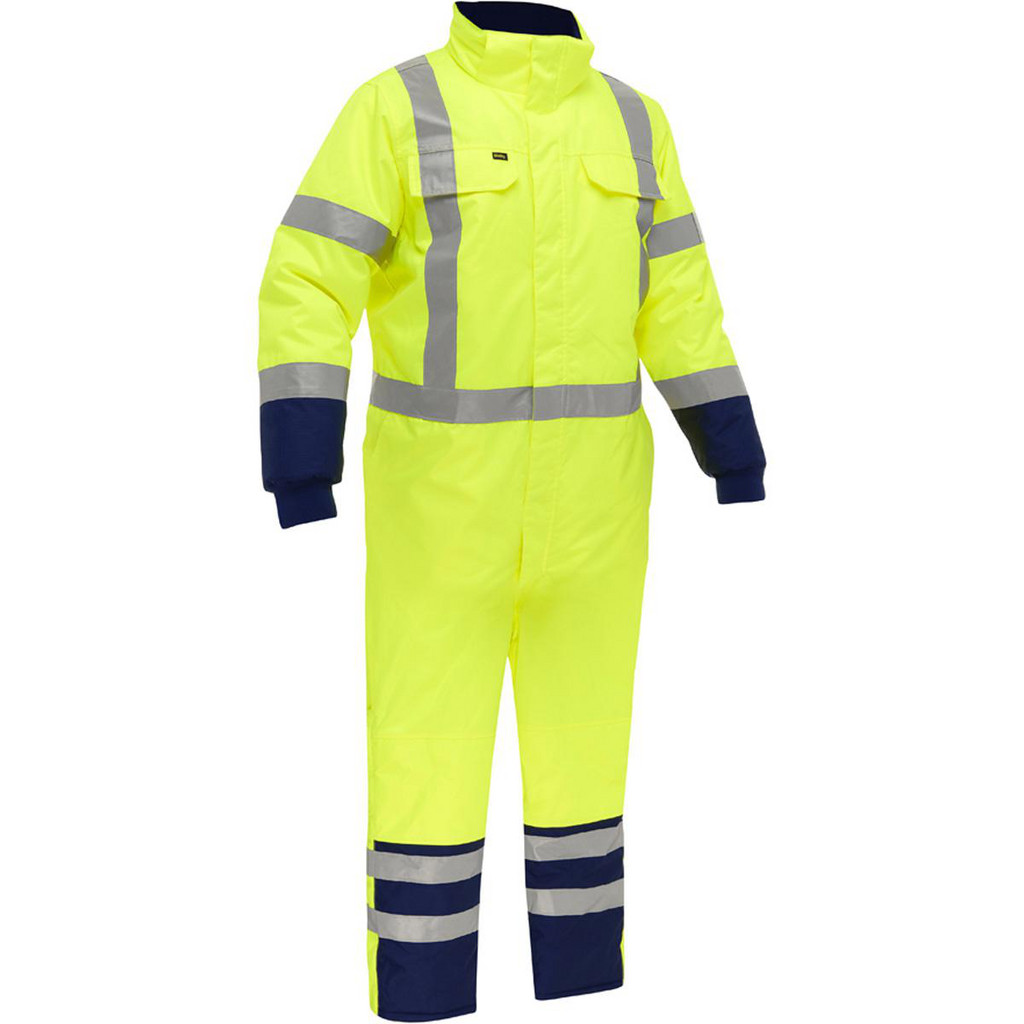PIP - Coveralls Size Large, High-Visibility Yellow, Polyester ...