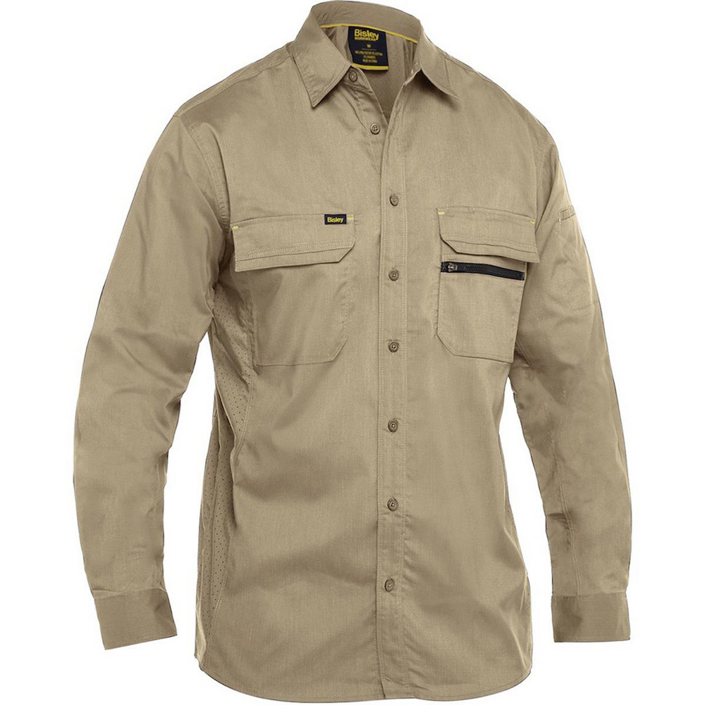 PIP - Work Shirt: Hi-Visibility, Long Sleeve, X-Large, Cotton ...