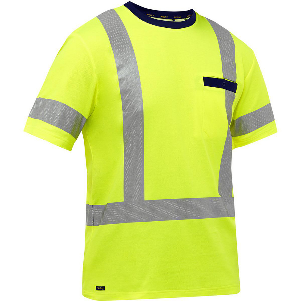 PIP - Work Shirt: Hi-Visibility, Short Sleeve, Medium, Cotton ...