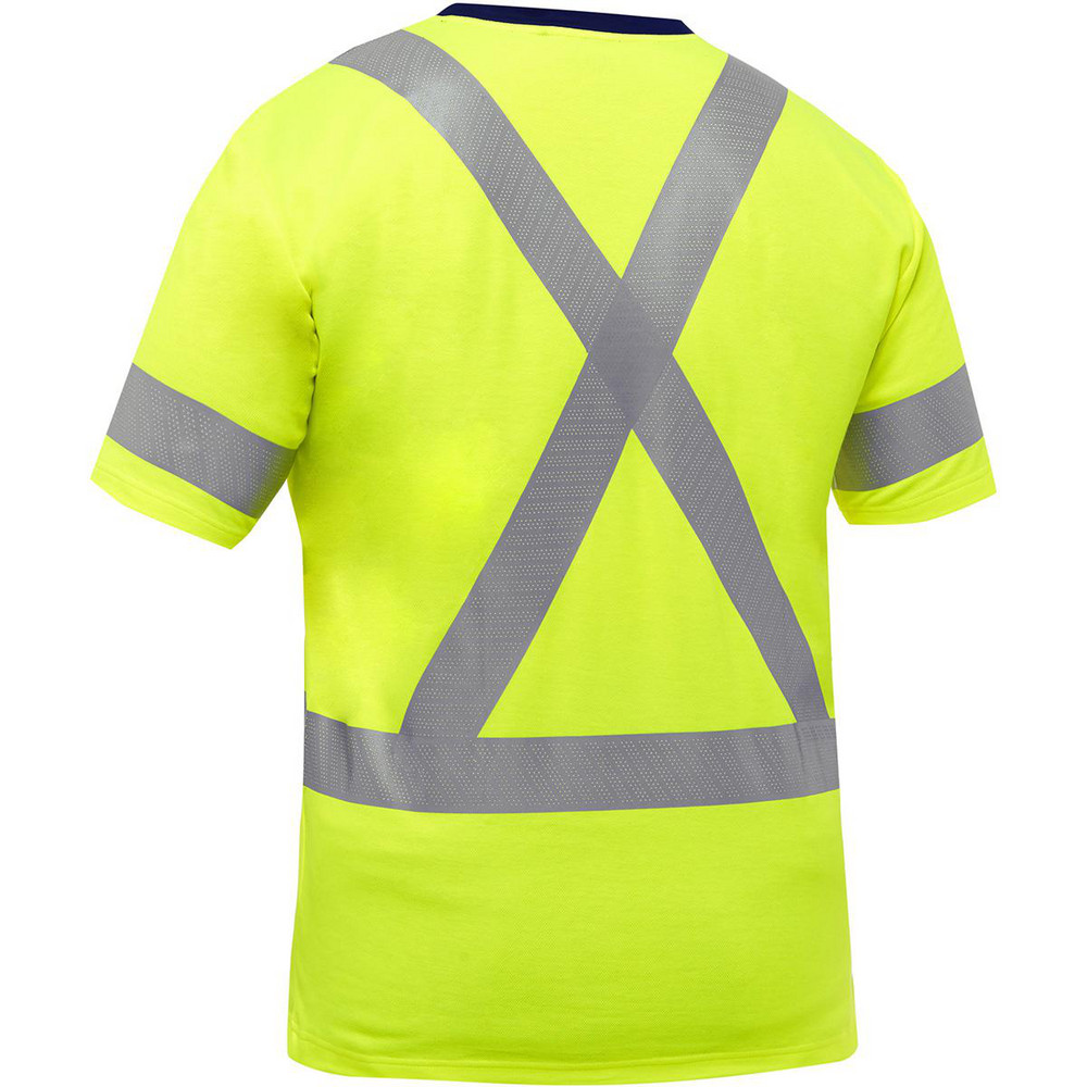 PIP - Work Shirt: Hi-Visibility, Short Sleeve, Medium, Cotton ...