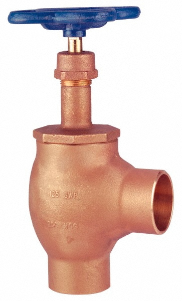 NIBCO - Gate Valve: Angle, 3/4" Pipe, Soldered, Bronze | MSC Direct