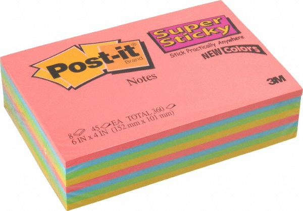 3M - Pack of (80), 90 Sheet, 6 x 4", Note Pad/Writing Pad/Notebook ...