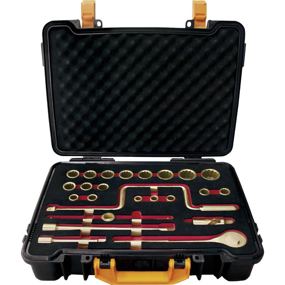 EGA Master - Socket Set: Ratchet & Socket, 24 Pc, 1/2" Drive, 15/64 to ...