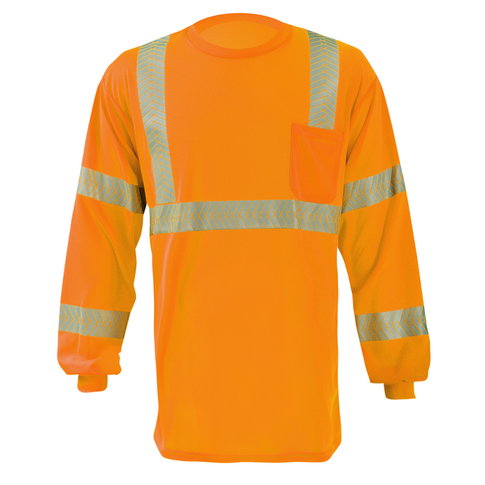 OccuNomix - Work Shirt: Hi-Visibility, Long Sleeve, 5X-Large, Polyester ...