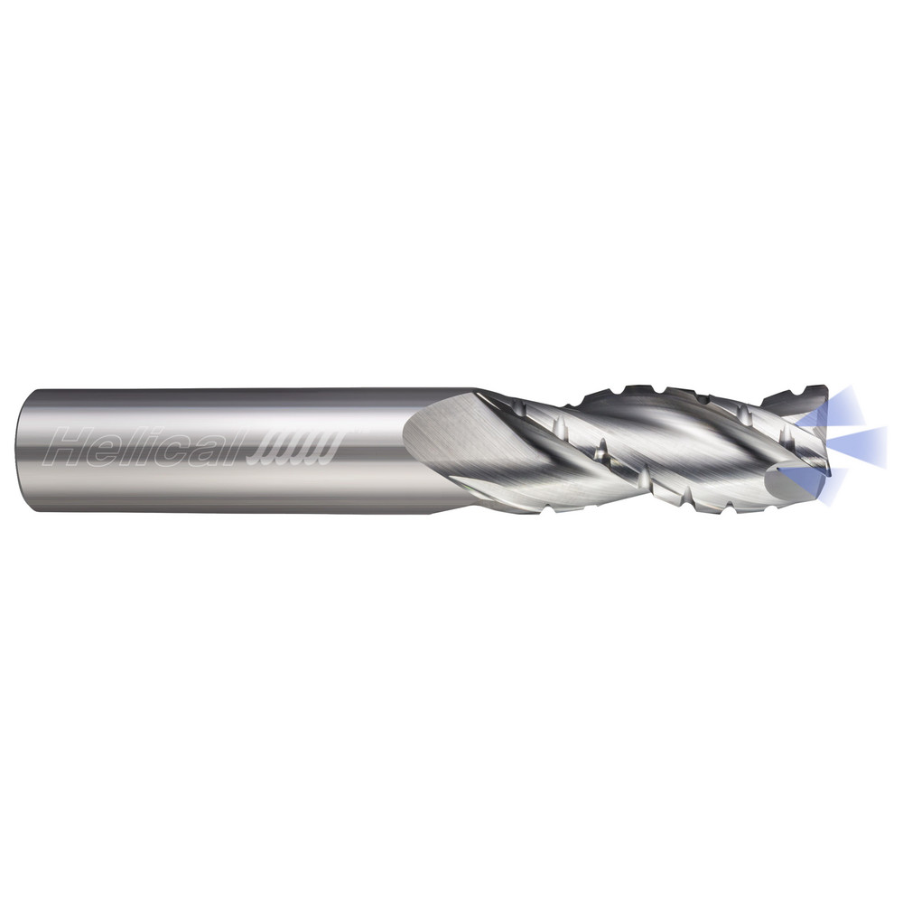 Helical Solutions - Corner Radius End Mill: 1/2" Dia, 1-1/4" LOC, 0.0300" Radius, 3 Flute, Solid ...