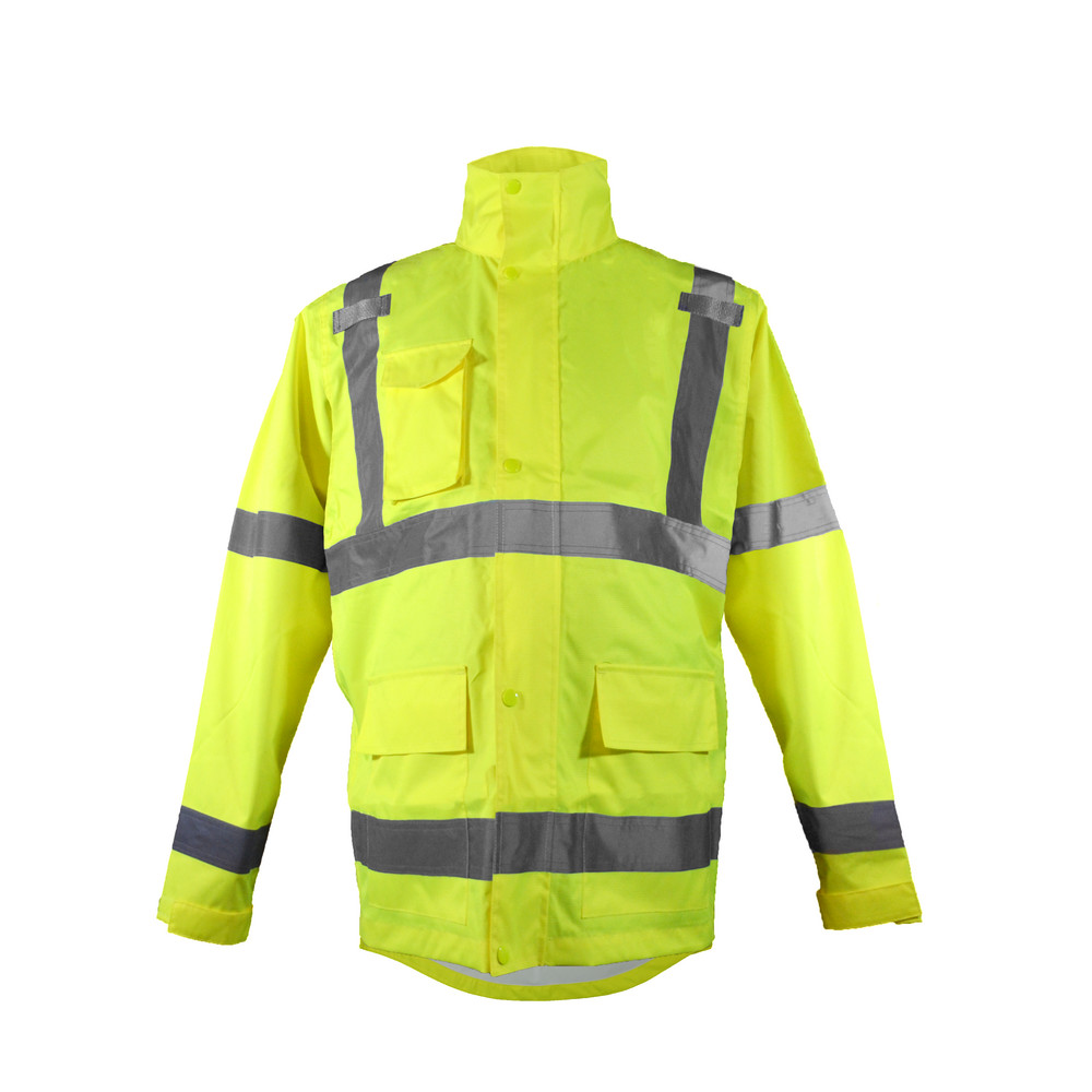 OccuNomix - Rain Jacket: Size Large, Yellow, Polyester & Polyurethane ...