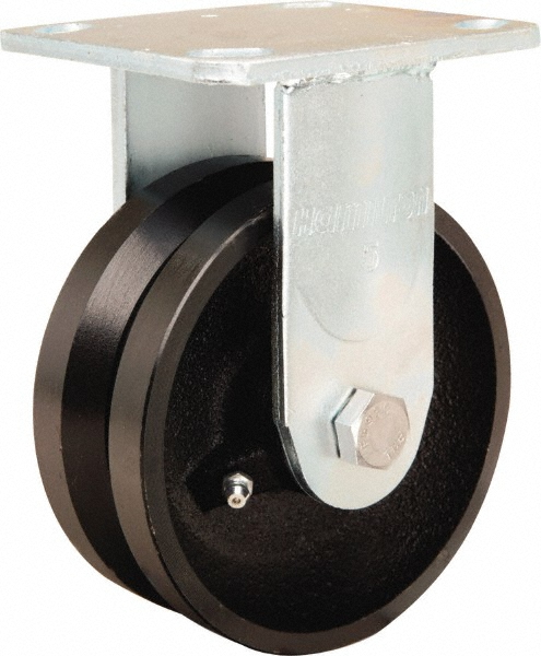 Hamilton - V Groove Caster: 5" Wheel Dia, 2" Wheel Width, 800 lb ...