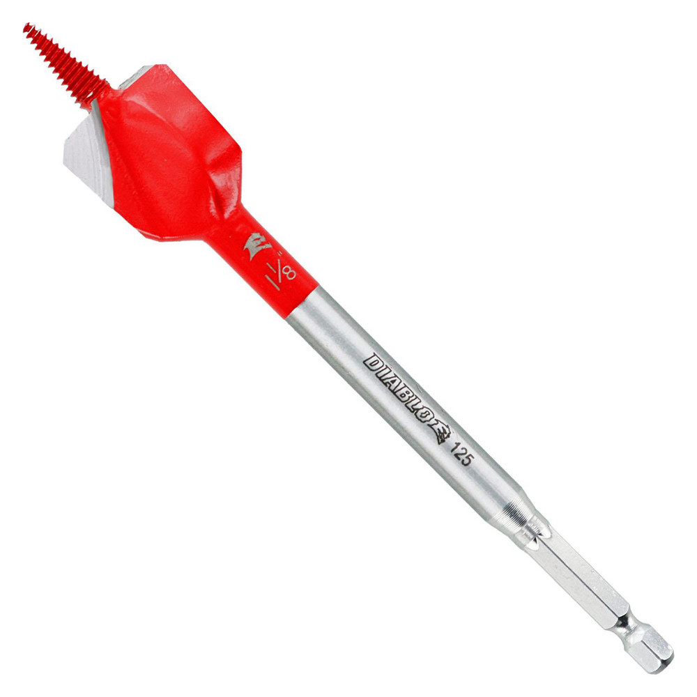 DIABLO - Spade-Blade Drill Bit: 1-1/8" Drill Bit, High Speed Steel ...