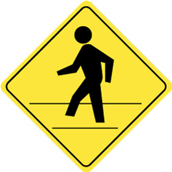 AccuformNMC - Pedestrian Crossing Sign: Square | MSC Direct