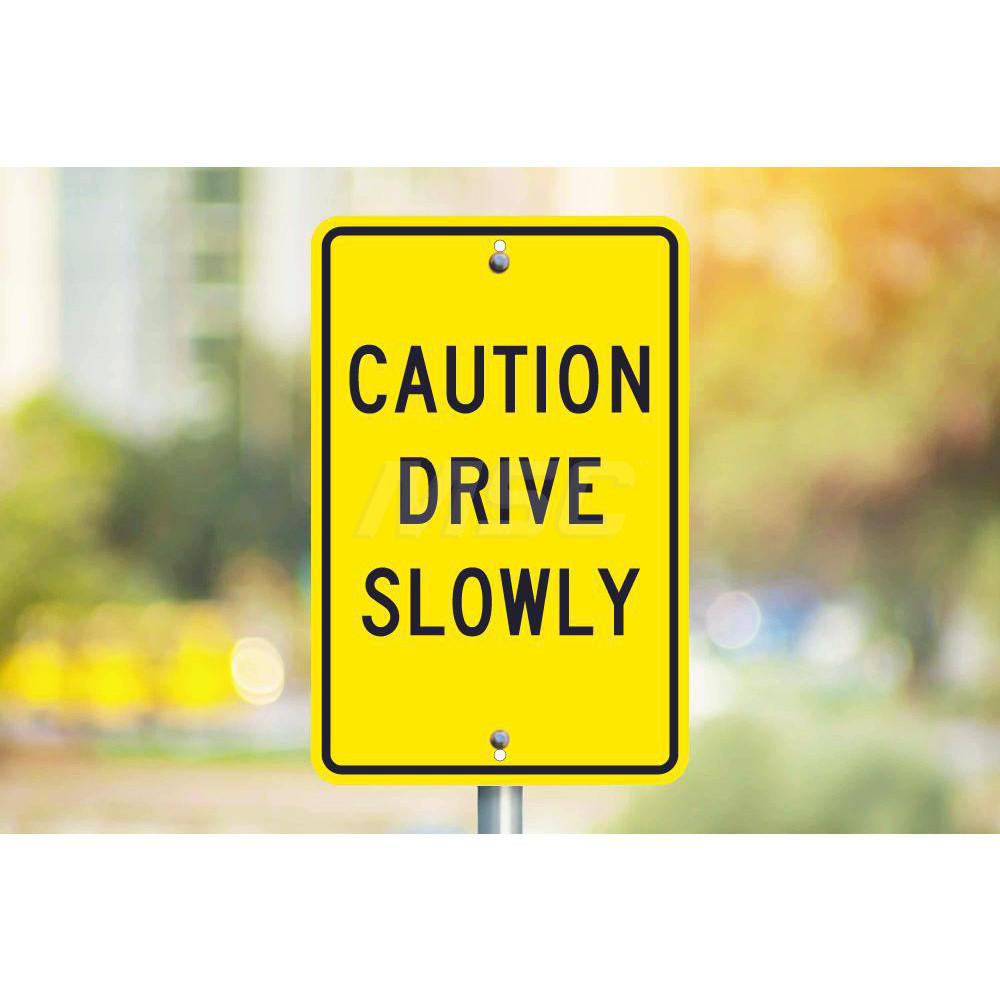 AccuformNMC - Warning & Safety Reminder Sign: Rectangle, CAUTION ...