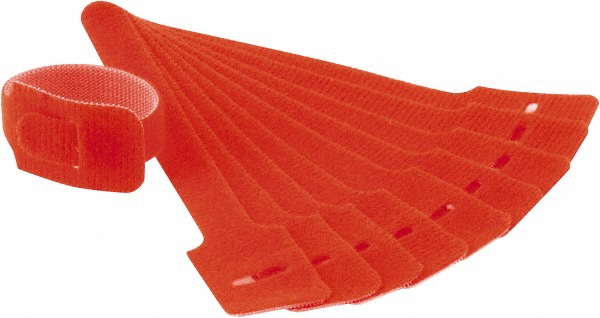 SpeedTech - Cable Tie: 6" Long, Orange, Nylon & Polyethylene, Hook ...