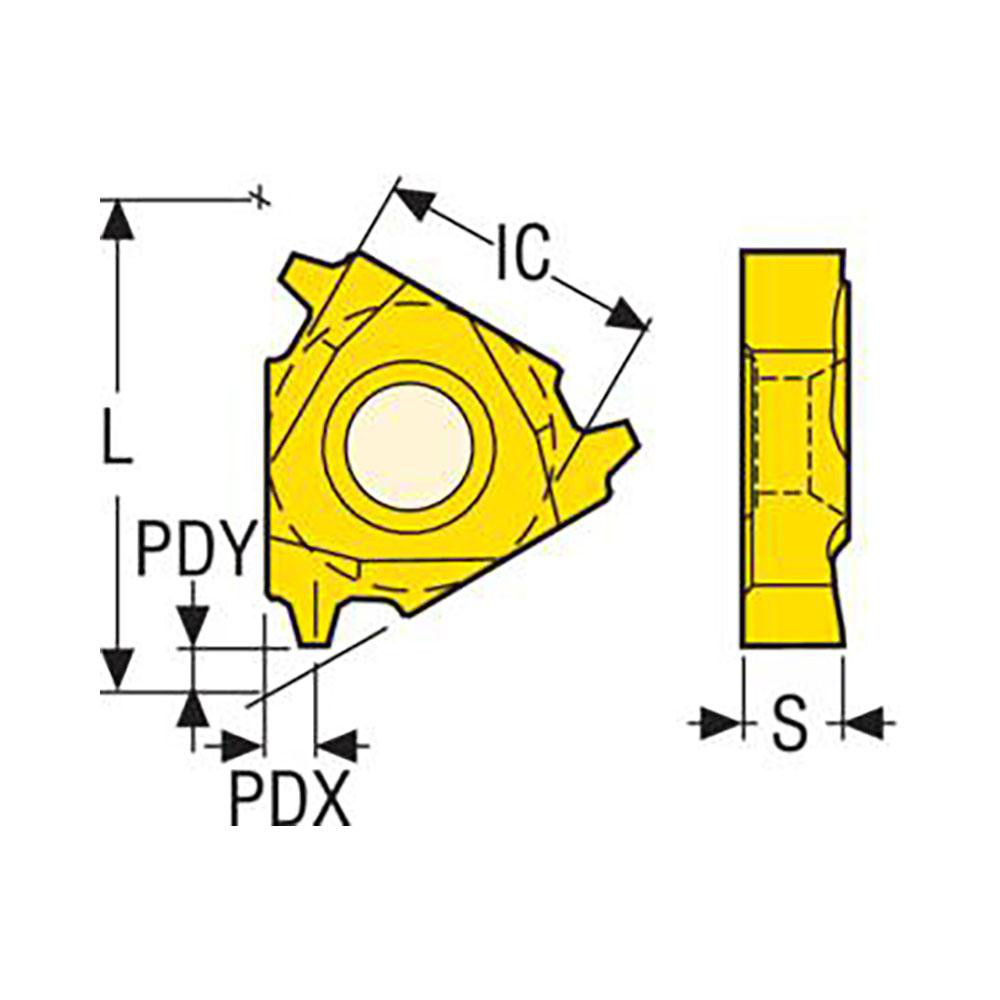 Seco - Laydown Threading Insert: 22NR 4.0TR CP500, Carbide | MSC Direct