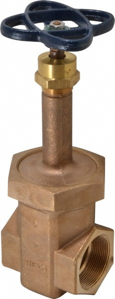 NIBCO - Gate Valve: Rising Stem, 2" Pipe, Threaded, Bronze | MSC Direct