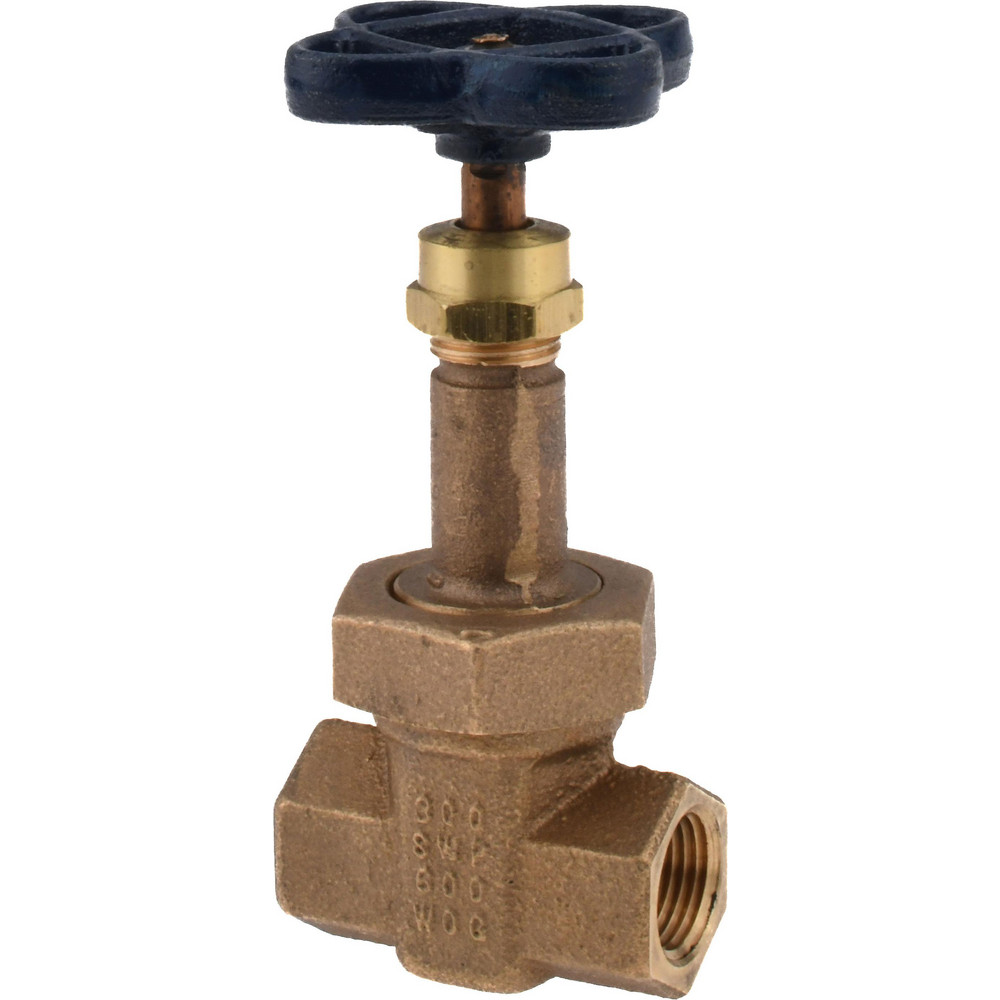 NIBCO - Gate Valve: Rising Stem, 1/2" Pipe, Threaded, Bronze | MSC Direct