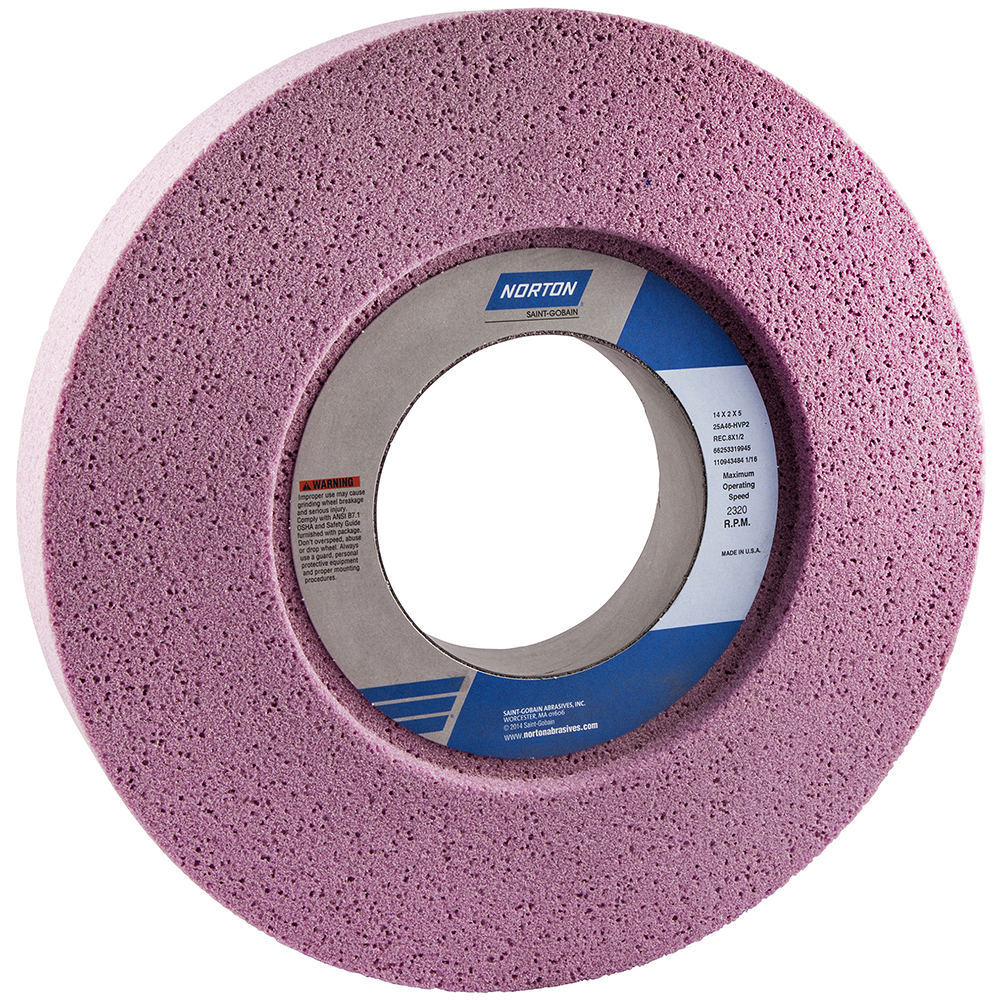 Norton - Surface Grinding Wheel: 14" Dia, 2" Thick, 5" Arbor, 46 Grit ...