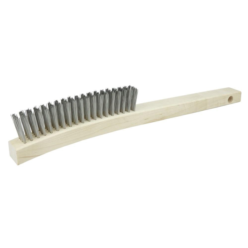 Weiler - Scratch Brush: 4 Row, 18 Column, Stainless Steel | MSC Direct