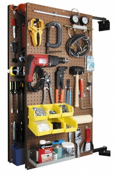 Triton Products - Pegboard Swing Panel Storage System: 24 x 48", Steel ...