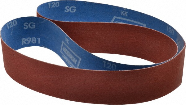 Norton - 2" Wide x 48" OAL, 120 Grit, Ceramic Abrasive Belt - 82114679 ...