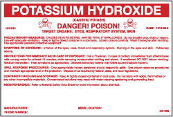 NMC - 10 Qty 1 Pack Potassium Hydroxide, 3-1/4" Long x 5" Wide ...