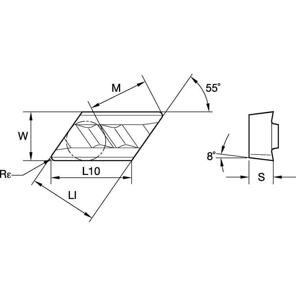 Kennametal - Profiling Insert: NPGR52L KCU10B, Carbide | MSC Direct