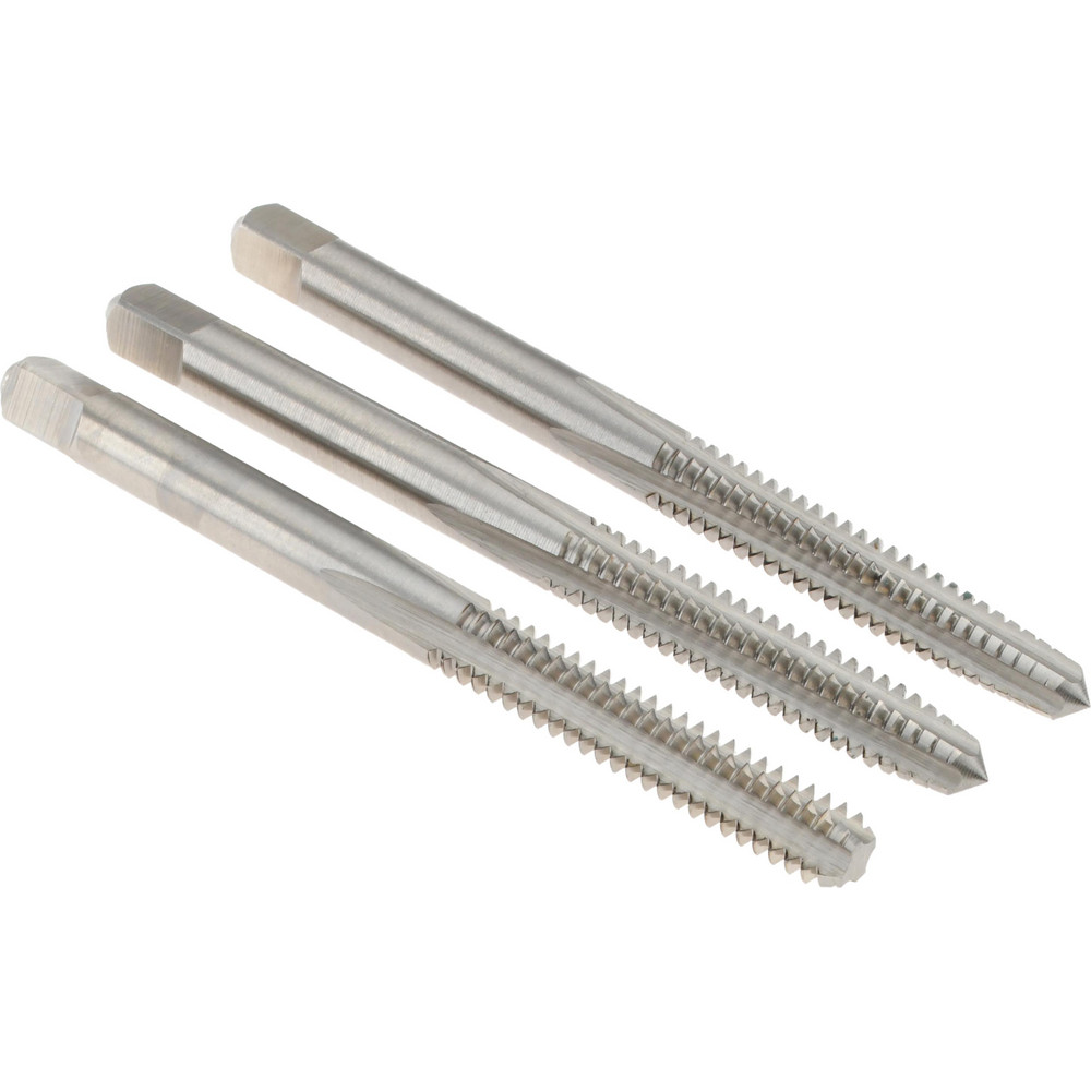 Hertel - Tap Set: #10-24 UNC, 4 Flute, High Speed Steel, Bright Finish ...