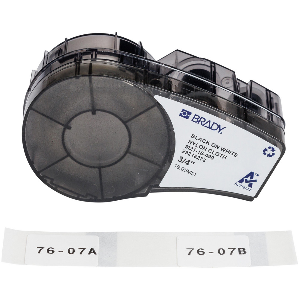 Brady - M21 .75X1 BLK/WHT HI ADHESIVE NYL LABEL | MSC Direct