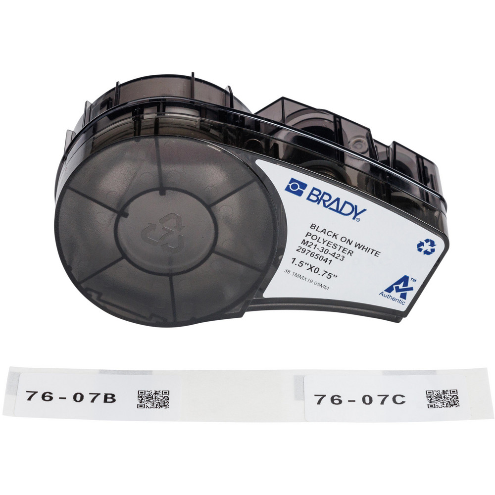 Brady - M21 .75X1.5 BLK WHT HARSH ENVIRO POLY LBL | MSC Direct