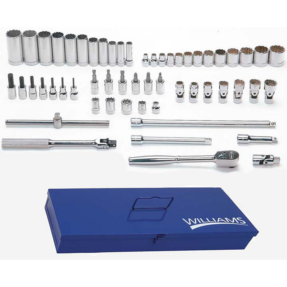 Williams - Socket Set: Deep Standard, 56 Pc, 3/8" Drive | MSC Direct