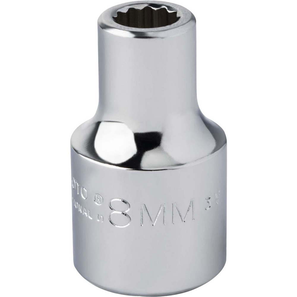 Proto - Standard Hand Socket: 1/2" Drive, 8.00 mm Socket, 12-Point ...