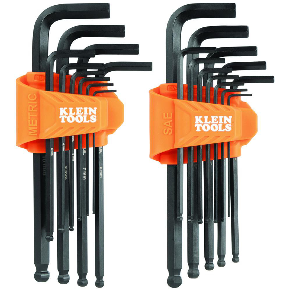Klein Tools - Hex Driver Sets: Ball End: Yes; Hex Size: 5/64, 5/32, 5/16, 10mm, 3/32, 9/64, 7/32 ...