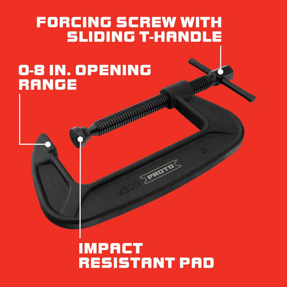 Proto - C-Clamps: Clamp Type: C-Clamps; Body Material: Steel; Anvil ...