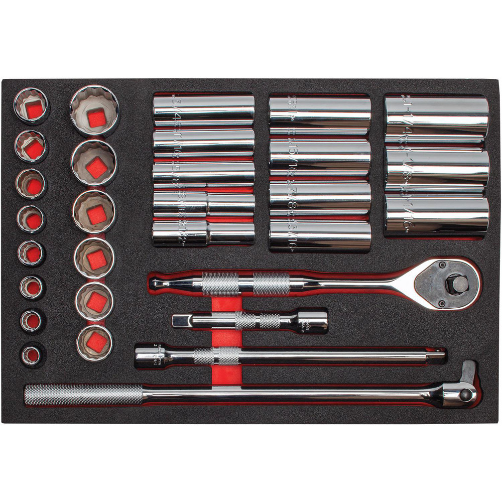 Proto - Socket Set: 30 Pc, 1/2" Drive | MSC Direct