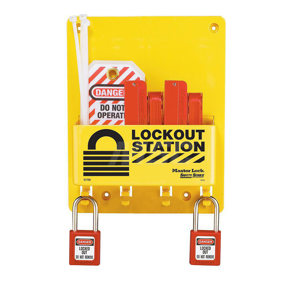 Master Lock - Electrical Lockout Station: Equipped, 2 Max Locks ...