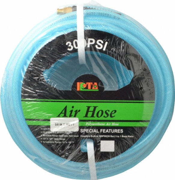 Value Collection - 3/8" ID x 17/32" OD 100' Long Multipurpose Air Hose ...