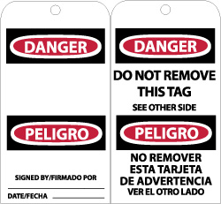 AccuformNMC - Accident Prevention Tag: 3" High, 6" Wide, Unrippable ...