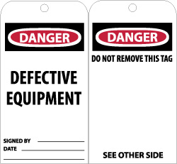 AccuformNMC - Accident Prevention Tag: 3" High, 6" Wide, Unrippable ...