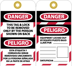 AccuformNMC - Lockout Tag: Rectangle, 3" High, 6" Wide, Unrippable ...