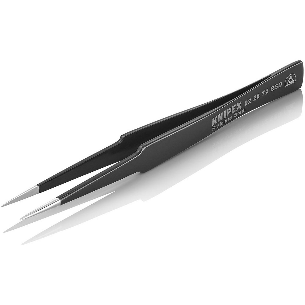 Knipex - Tweezers: Tweezer Type: ESD Safe; Pattern: Smooth Pointed Tip and Serrated Bent Tip ...