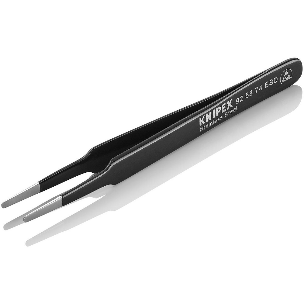 Knipex - Tweezers: Tweezer Type: ESD Safe; Pattern: Serrated Blunt Tip ...