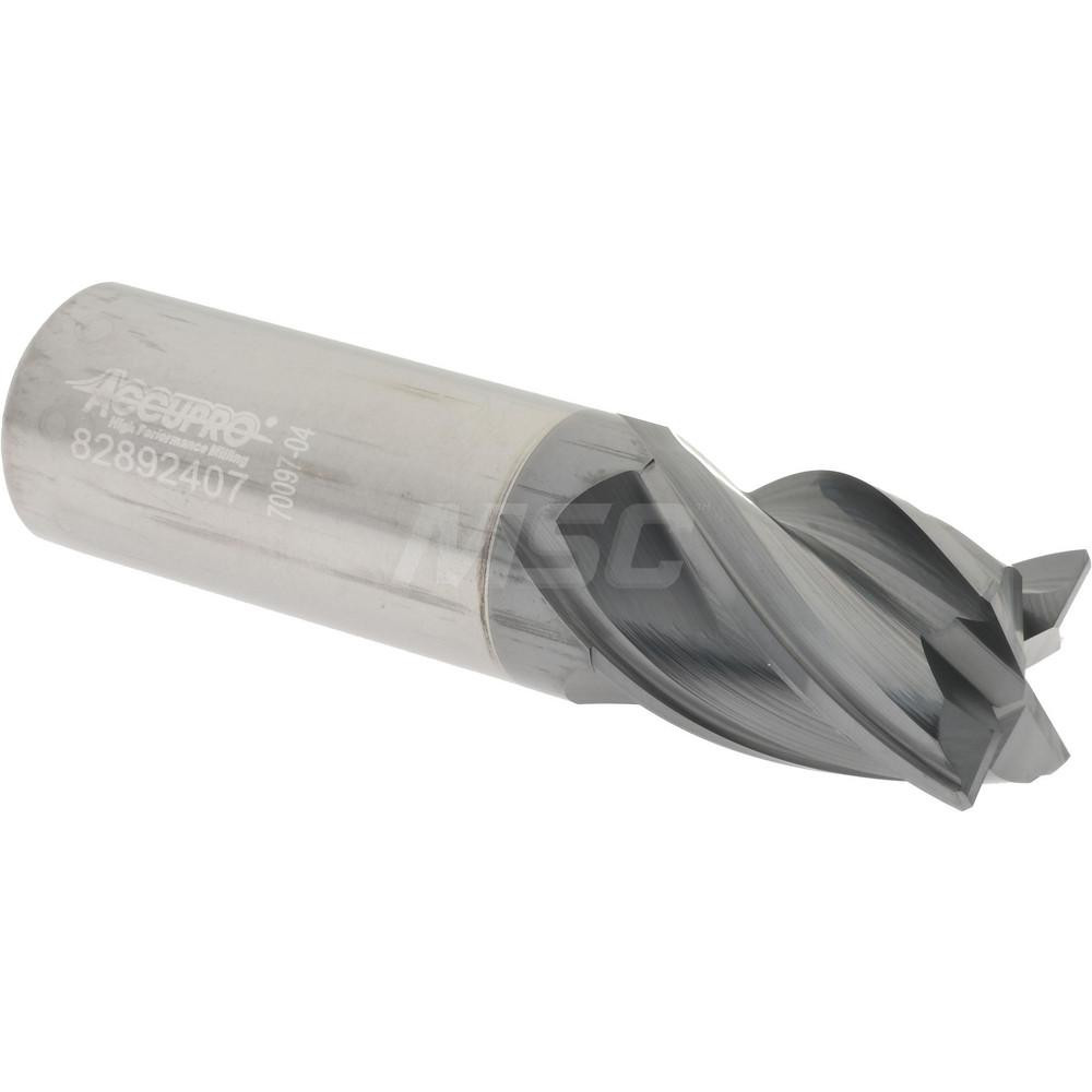 Accupro - Corner Chamfer End Mill: 3/4" Dia, 1" LOC, 4 Flute, 0.0200 ...