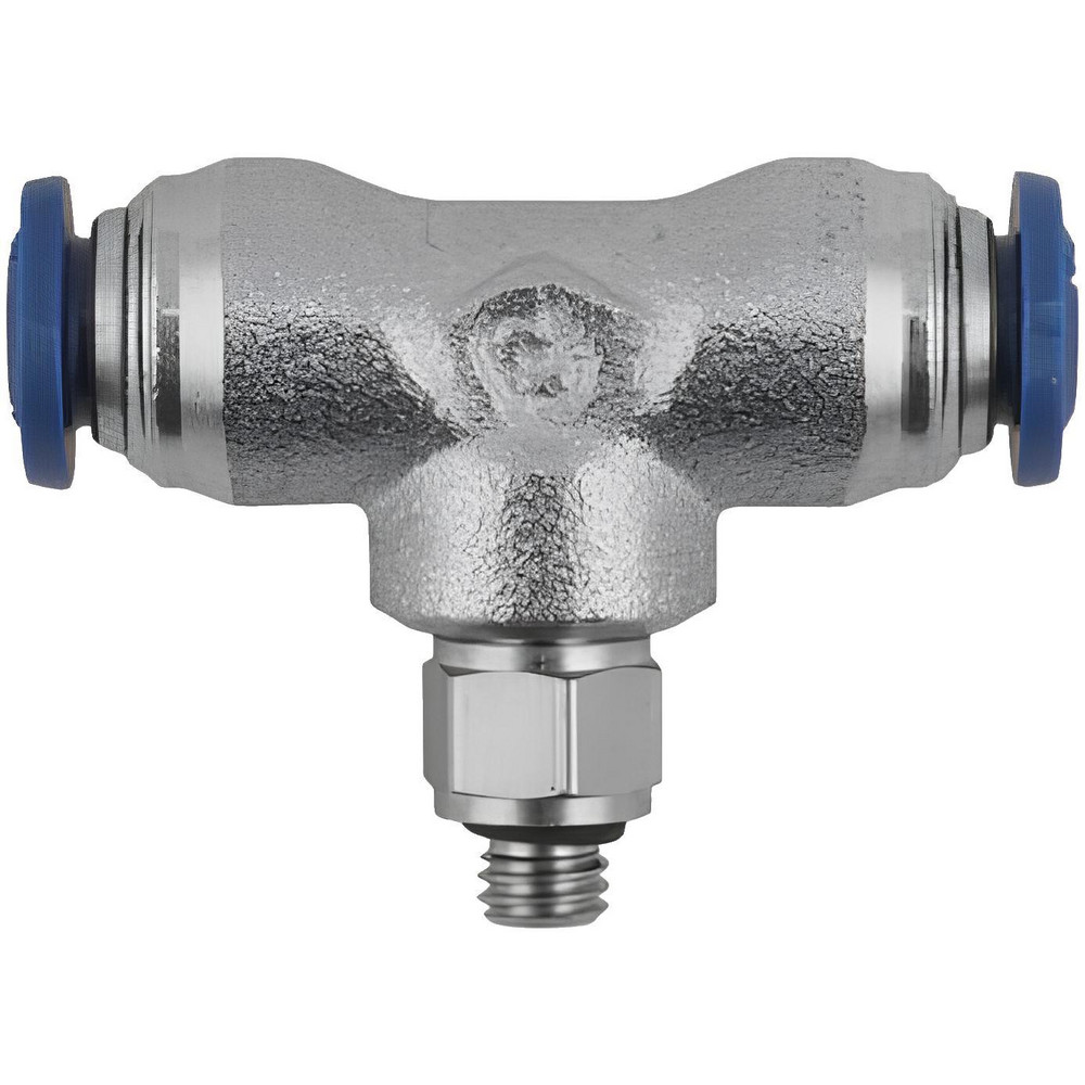 Aignep USA - Push-to-Connect Tube x Male x Tube x Male UNF Fitting: Swivel Branch Tee, #10-32 ...