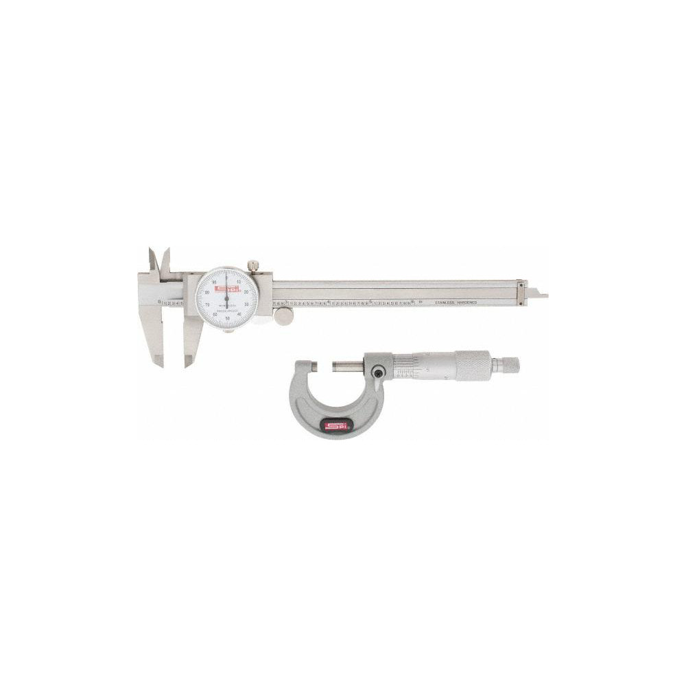 SPI - Machinist Caliper, Micrometer & Ruler Kit: 3 pc, 0 to 6" Caliper ...