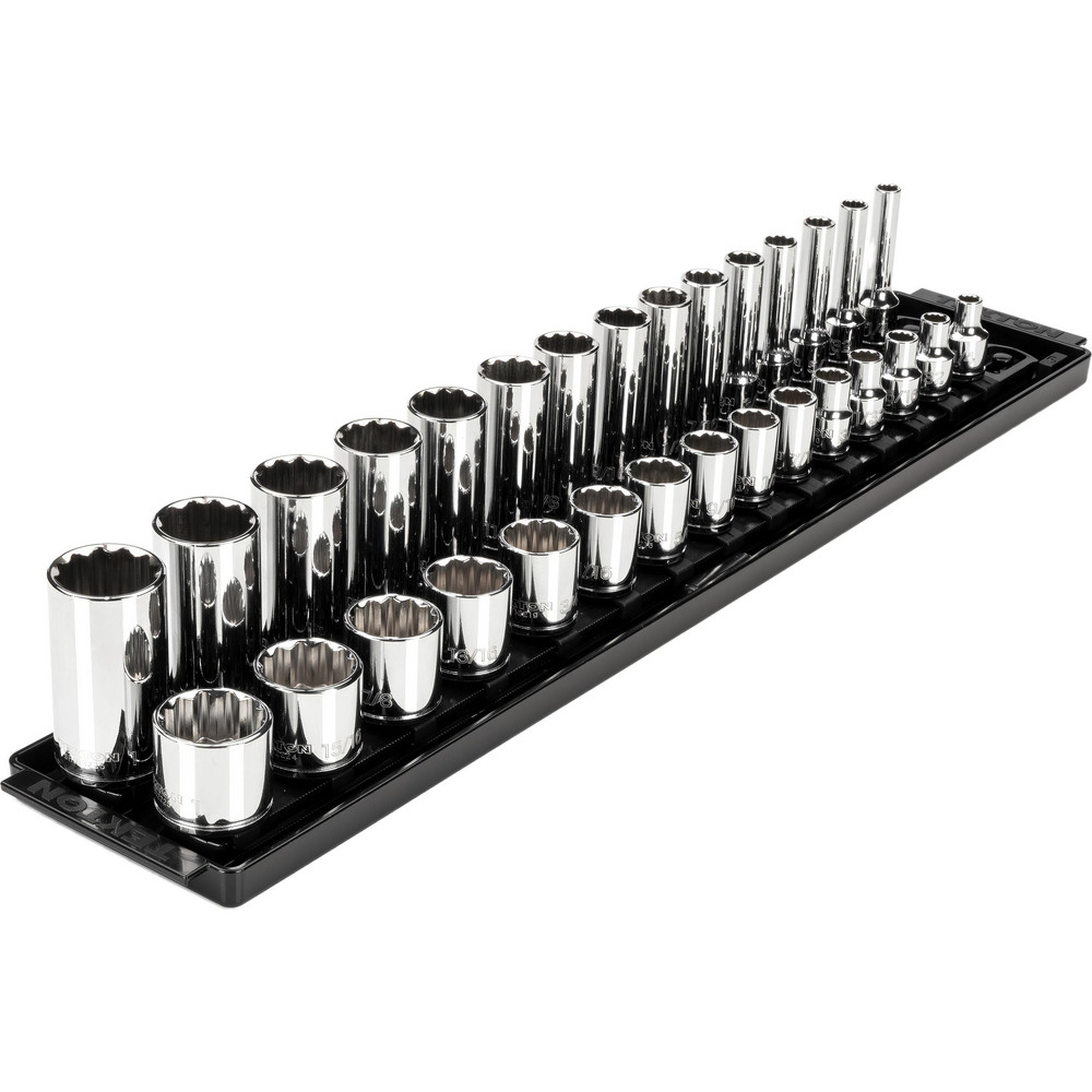 Tekton - Socket Set: Deep & Standard, 30 Pc, 3/8" Drive, 1/4" Min, 1 ...