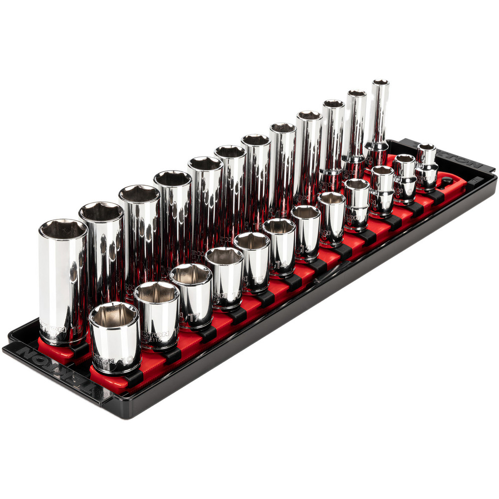 Tekton - Socket Set: Deep & Standard, 24 Pc, 3/8" Drive, 8.00 mm Min ...