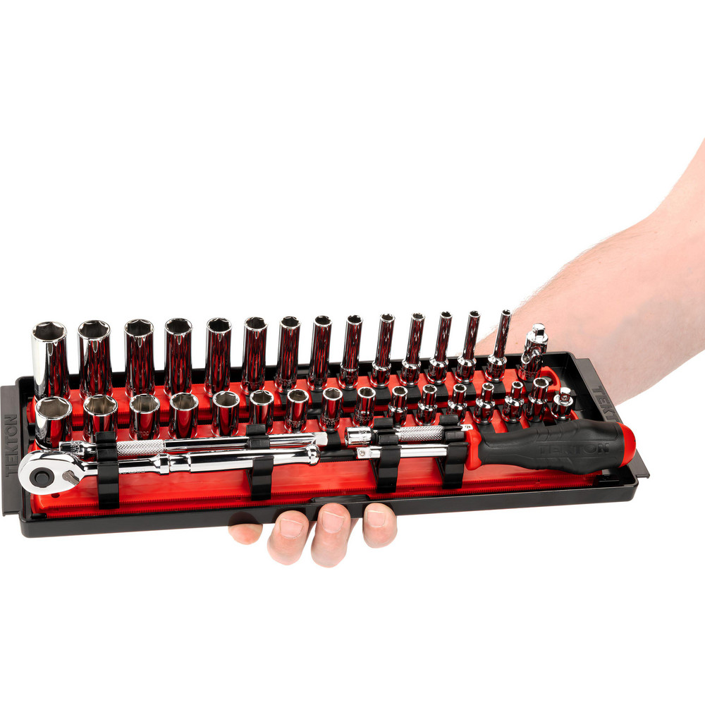 Tekton - Socket Set: Standard, Deep & Ratchet & Socket Set, 57 Pc, 1/4 ...