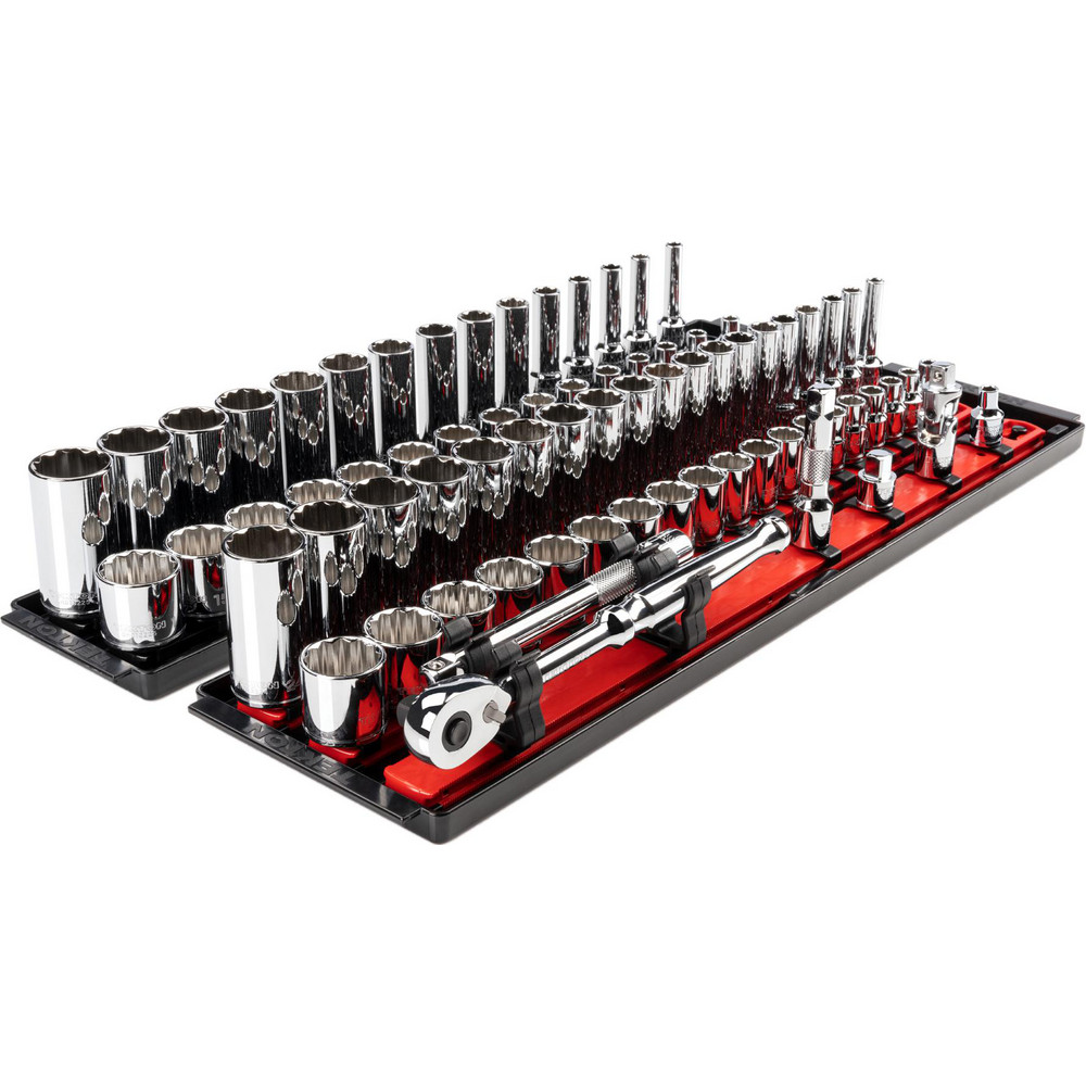 Tekton - Socket Set: Standard, Deep & Ratchet & Socket Set, 74 Pc, 3/8 ...